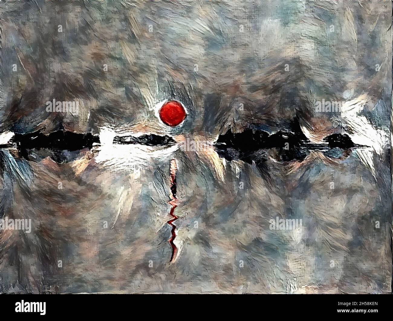 Red sunset abstract painting. 3D rendering Stock Photo - Alamy