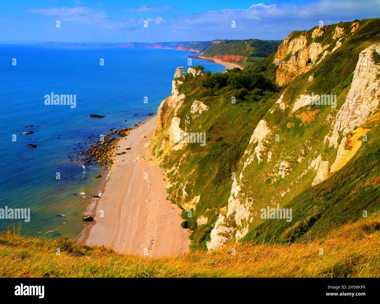 Stunning East Devon coast near Branscombe view towards Sidmouth and ...