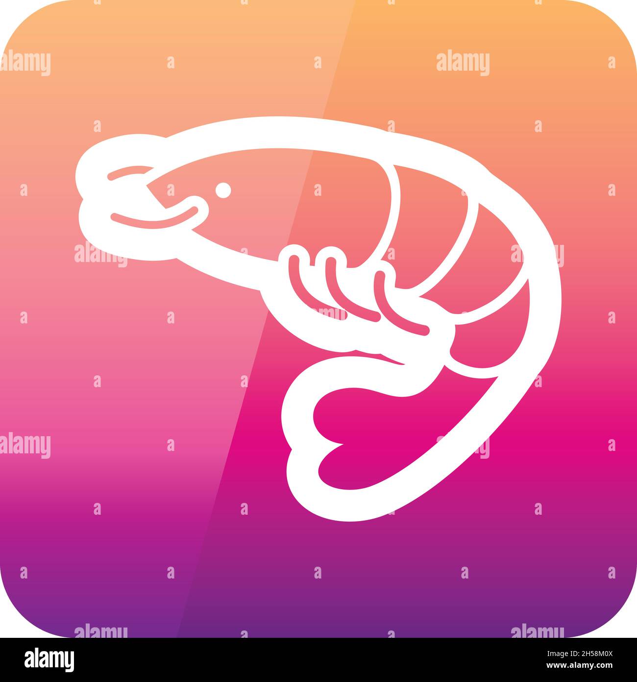 Shrimp outline icon. Prawn vector. Beach. Summer. Summertime. Holiday ...