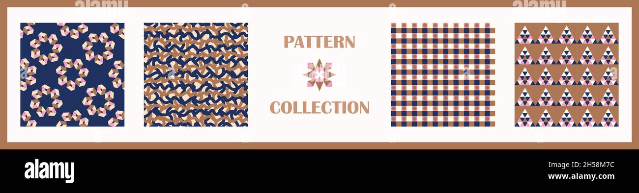 Masculine geometric seamless pattern collection. Simple shape for ...