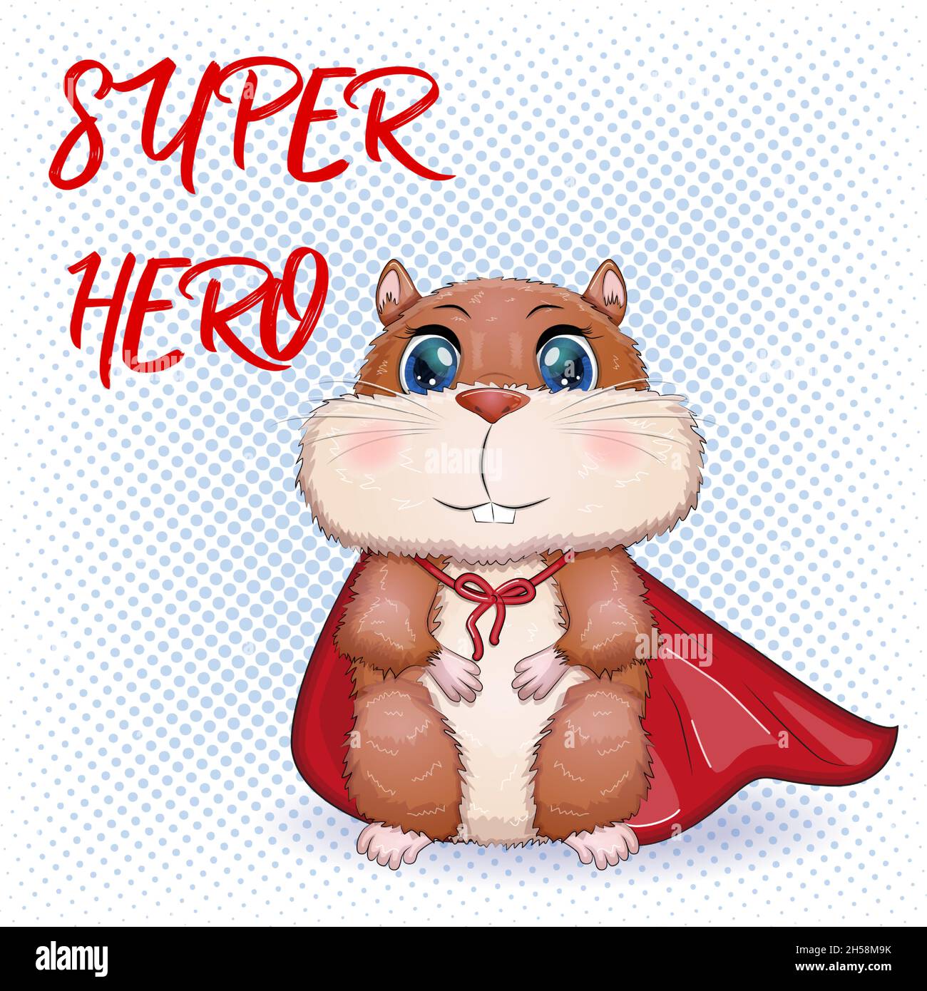 Superhero hamster. Cute hamster superhero, hamster cartoon characters ...