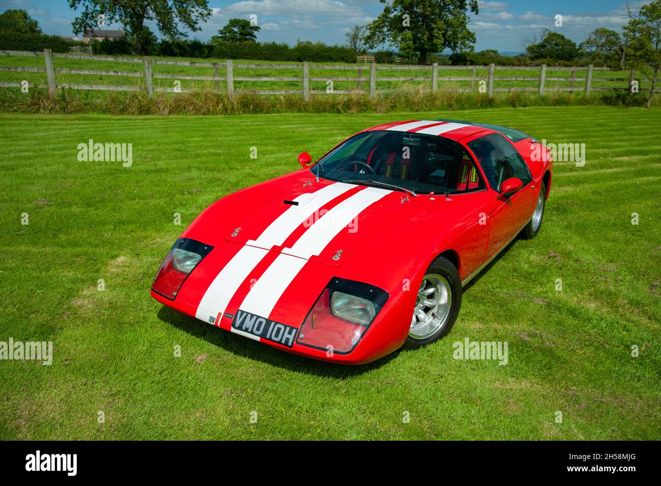 1969 Piper GTT racer parked on grass in a farm paddock Stock Photo - Alamy