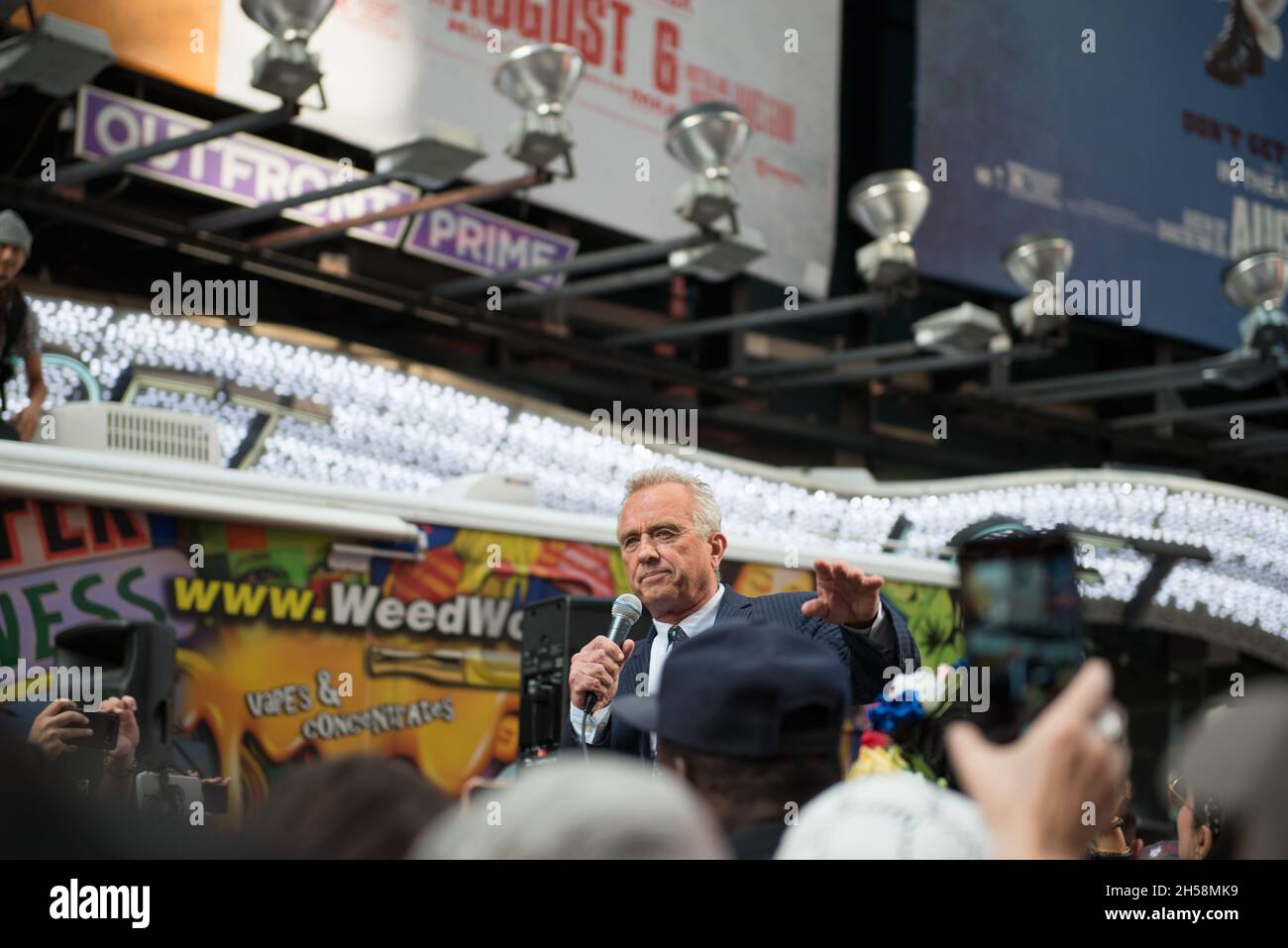 Times Square, New York City, USA, 16 October 2021, Broadway Rally for ...