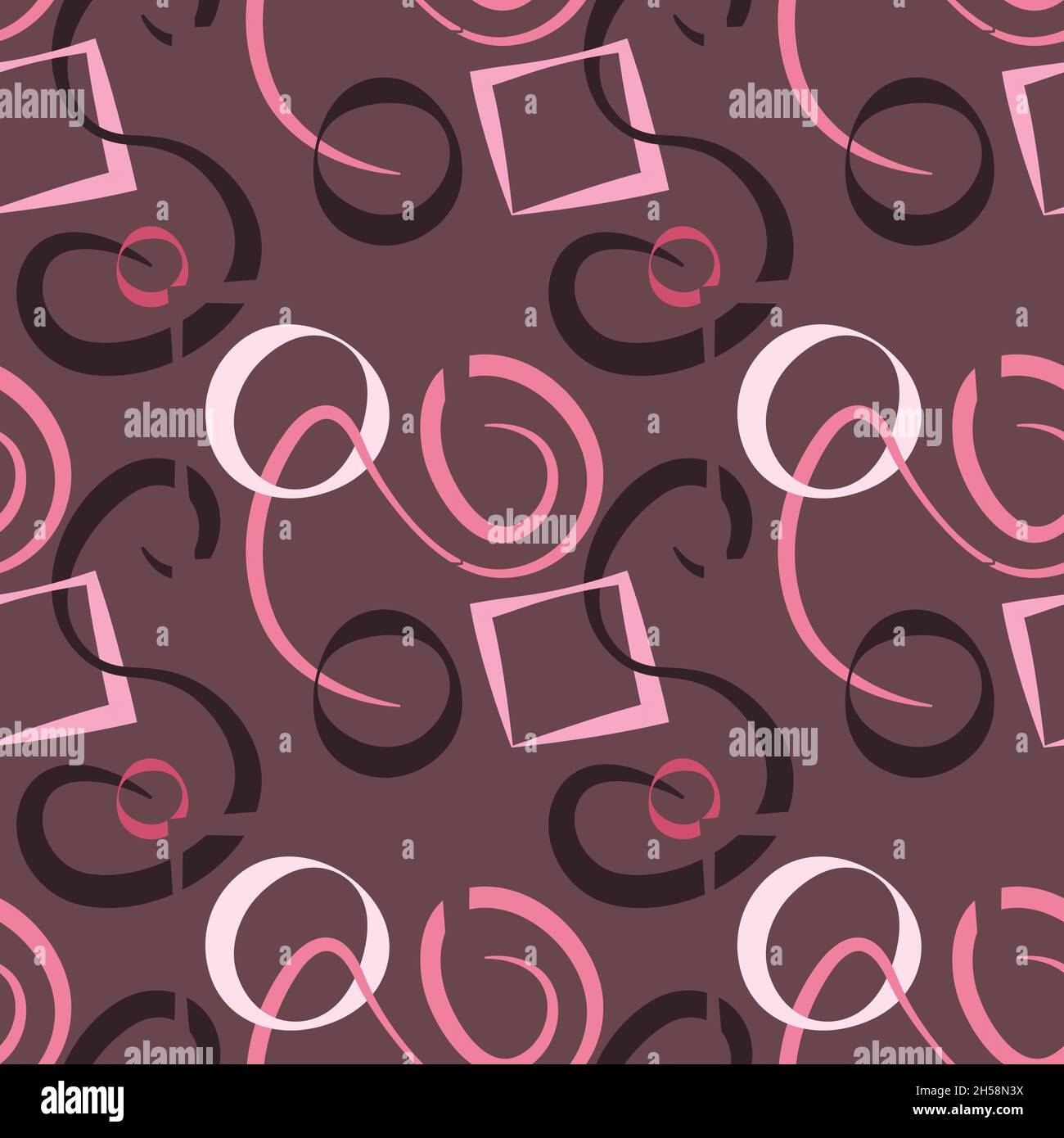 Seamless pattern, infinite texture - Illustration on a square ...