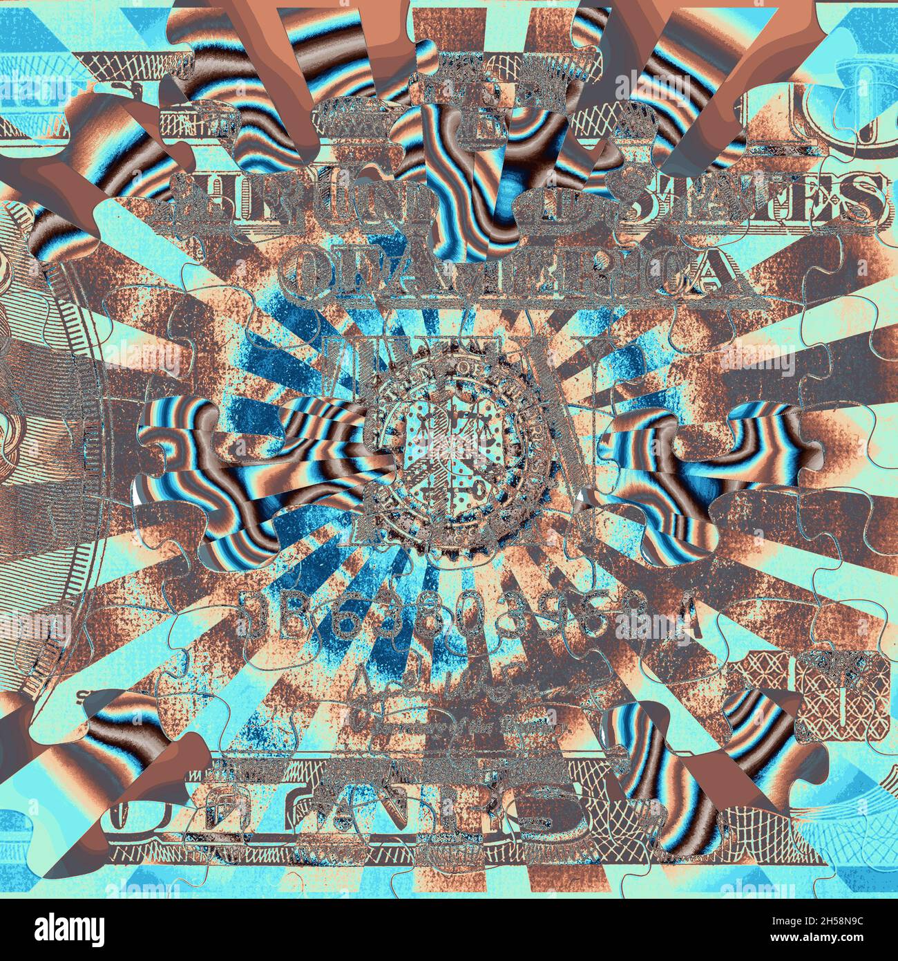 Abstract dollar art. 3D rendering Stock Photo - Alamy