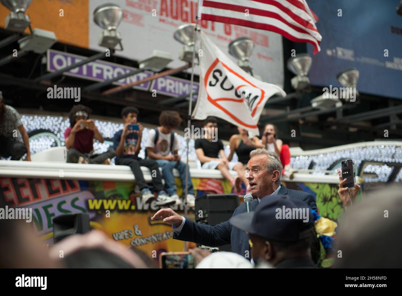Times Square, New York City, USA, 16 October 2021, Broadway Rally for ...