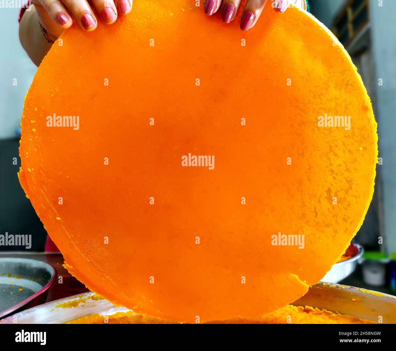 aam papad, a traditional and authentic sun-dried mango pulp delicacy ...