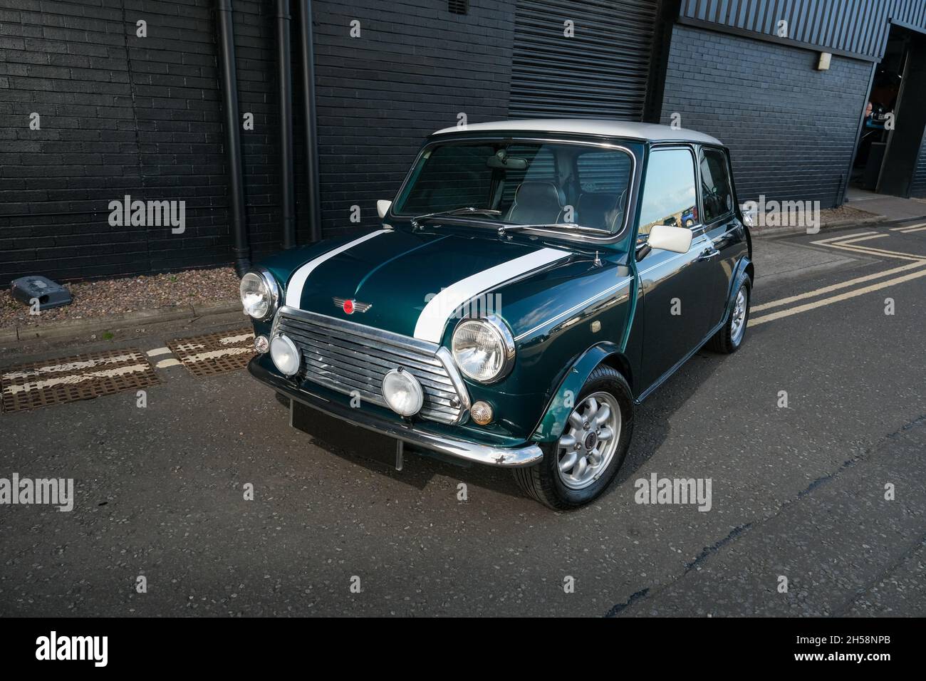 classic Austin Mini parked on a side street Stock Photo - Alamy
