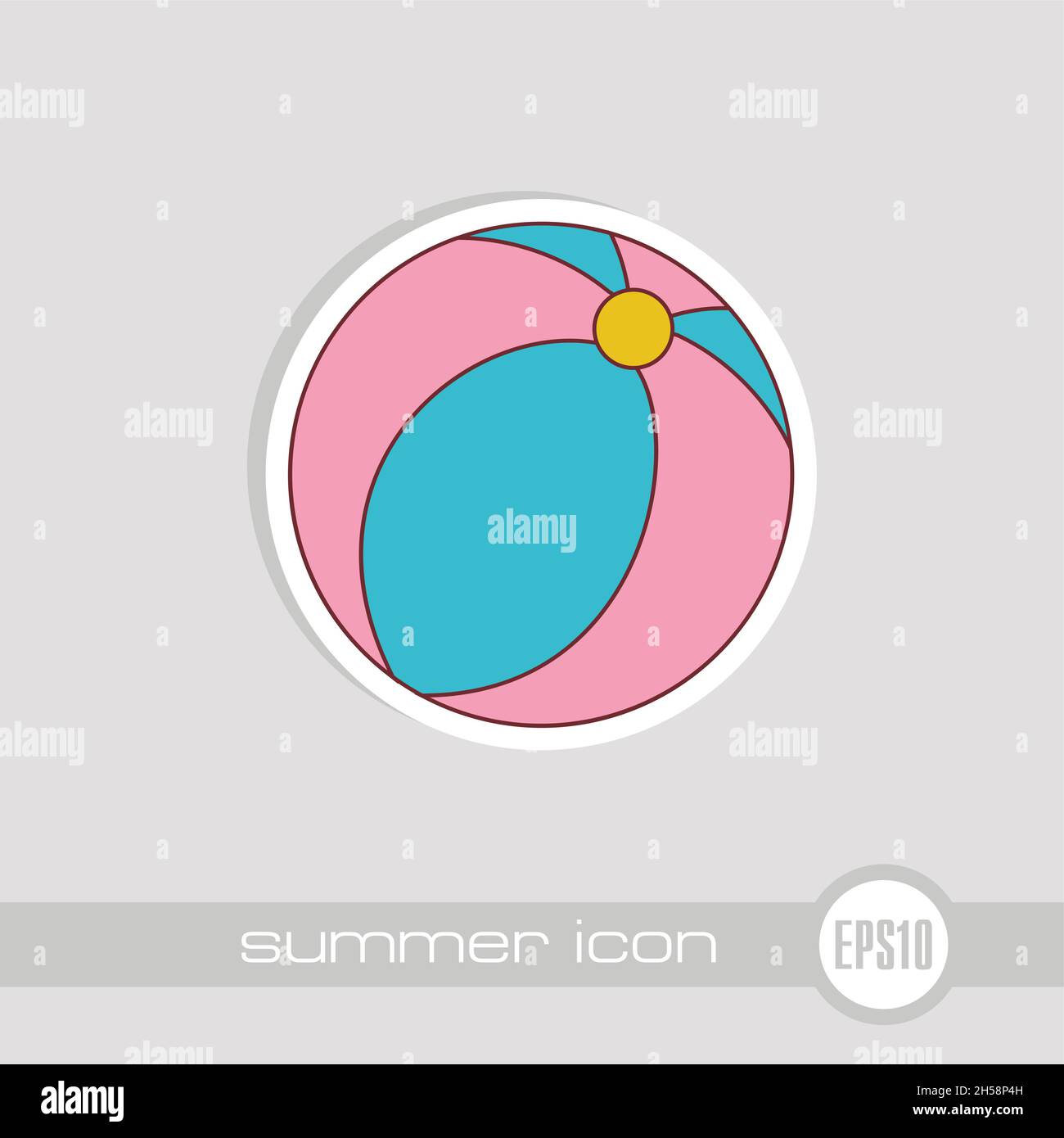 Beach Ball vector icon. Beach. Summer. Summertime. Vacation, eps 10 ...