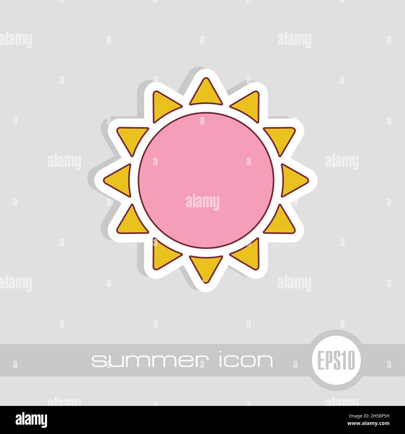 Sun vector icon. Beach. Summer. Summertime. Vacation, eps 10 Stock ...
