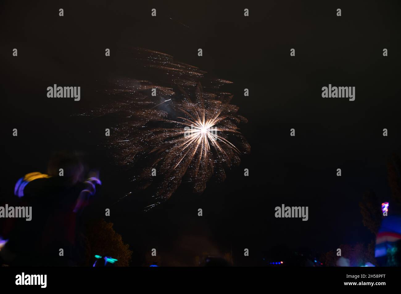 Fireworks at the Kinecroft, Wallingford, Oxfordshire,2021 Stock Photo ...