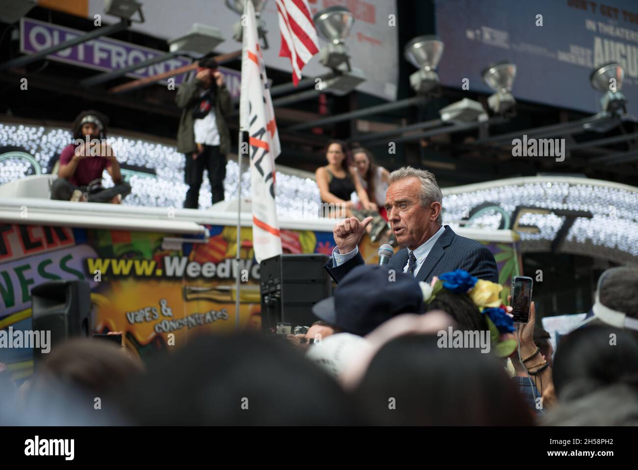 Times Square, New York City, USA, 16 October 2021, Broadway Rally for ...