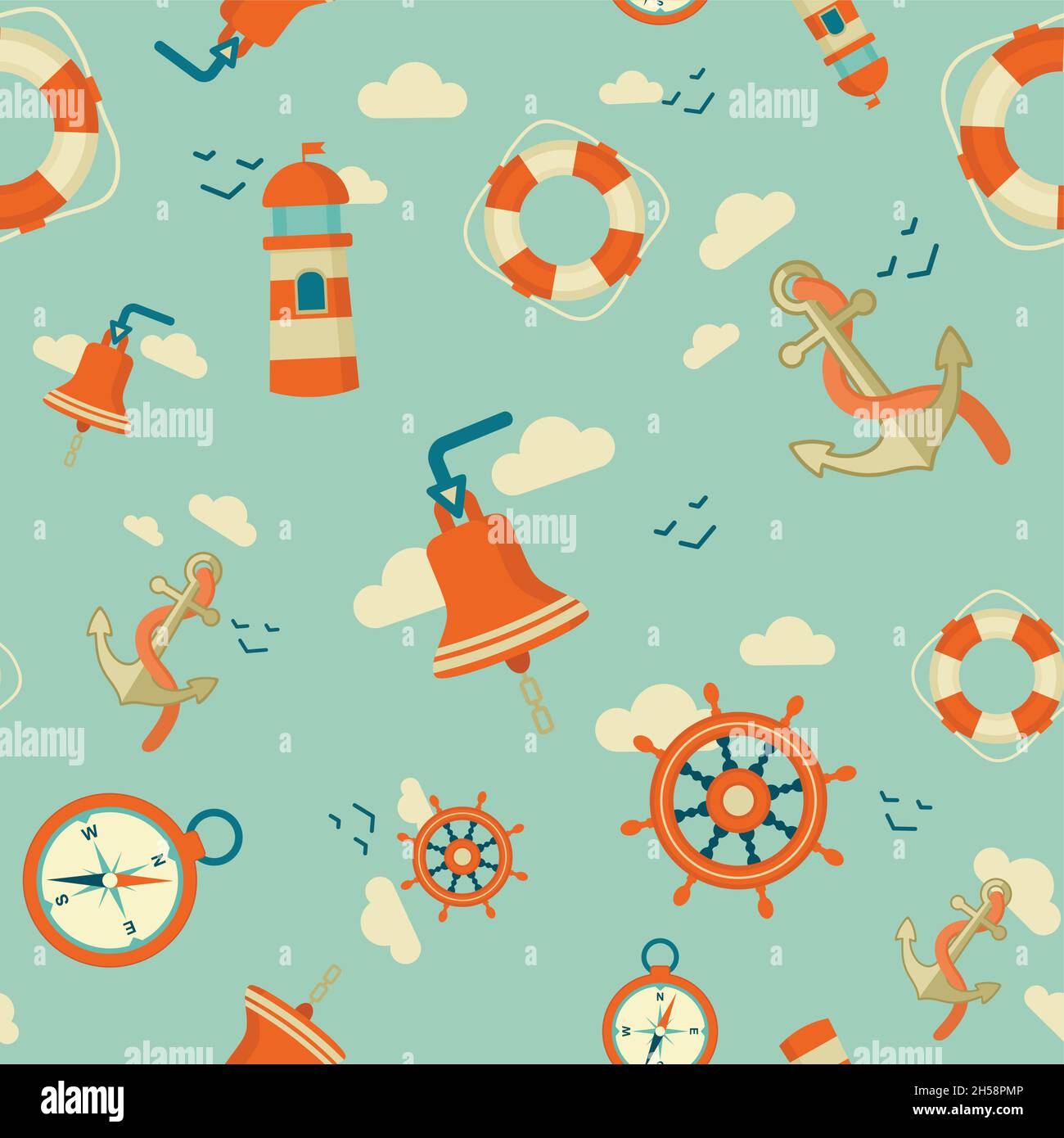 maritime pattern vector background illustration eps 10 Stock Vector ...