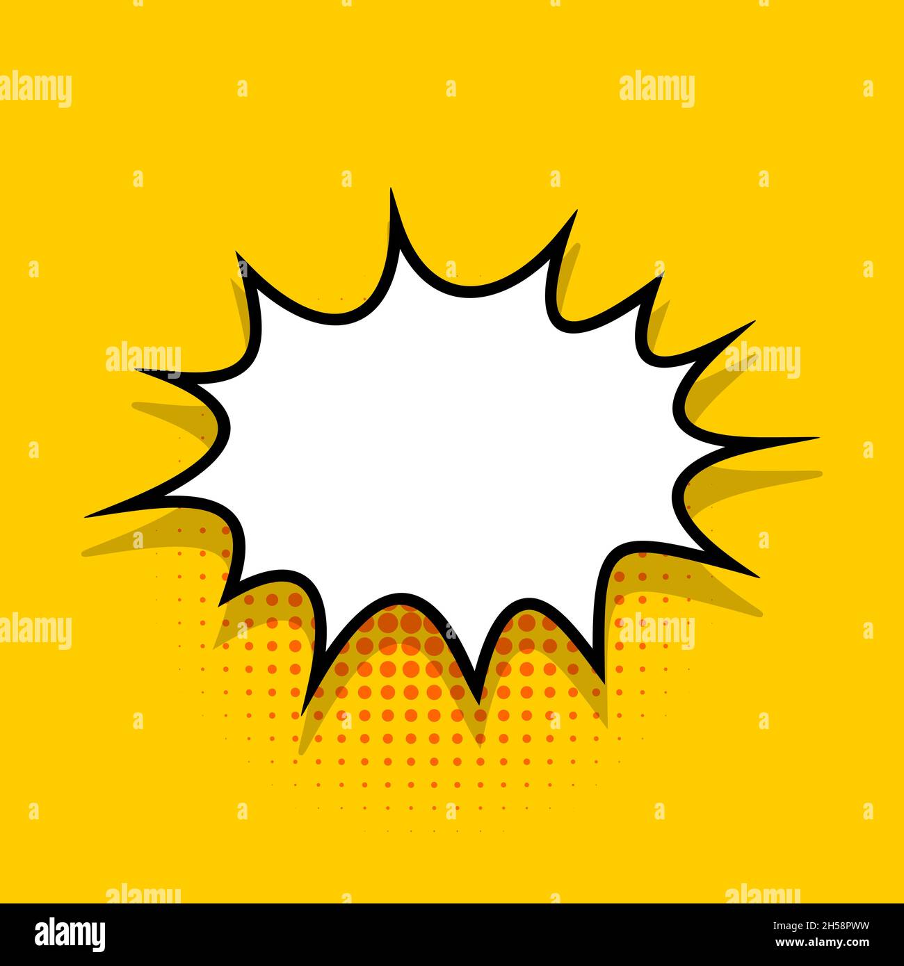 Yellow comics speech bubble for text Stock Vector Image & Art - Alamy