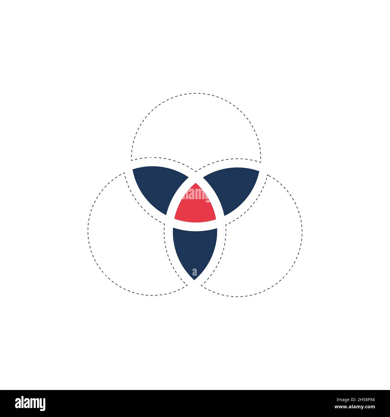Overlapping circles. teamwork infographic. Template for circle diagram ...