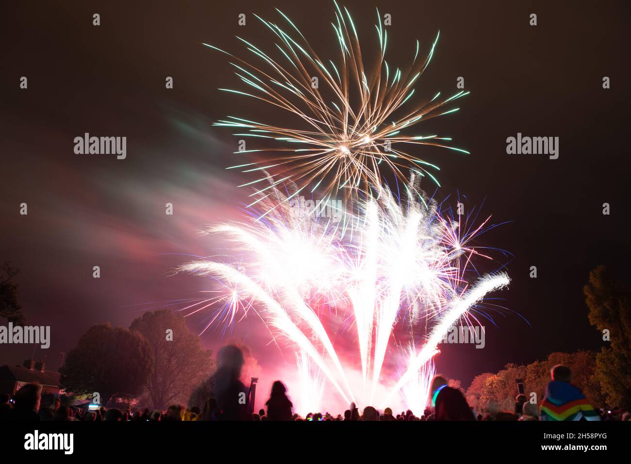 Fireworks at the Kinecroft, Wallingford, Oxfordshire,2021 Stock Photo ...