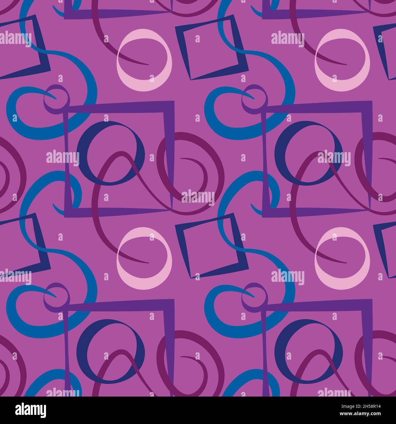 Seamless pattern, infinite texture - Illustration on a square ...