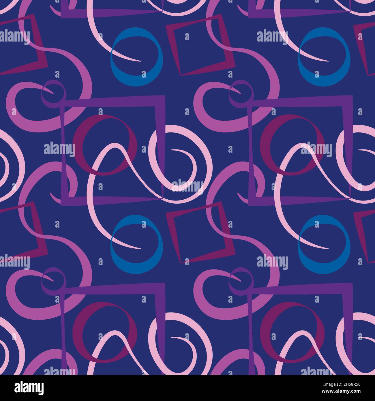 Seamless pattern, infinite texture - Illustration on a square ...