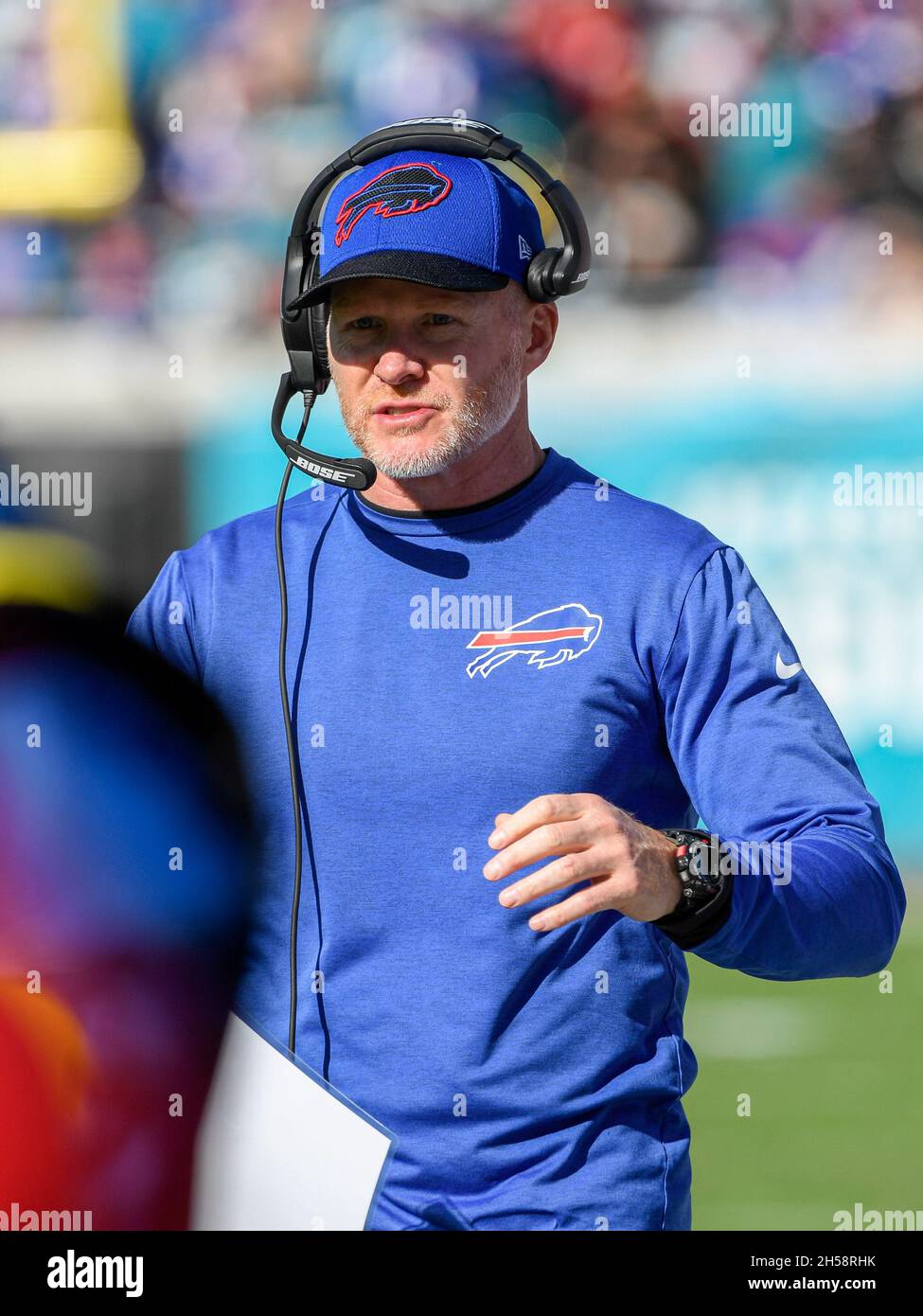 Jacksonville, FL, USA. 7th Nov, 2021. Buffalo Bills head coach Sean ...