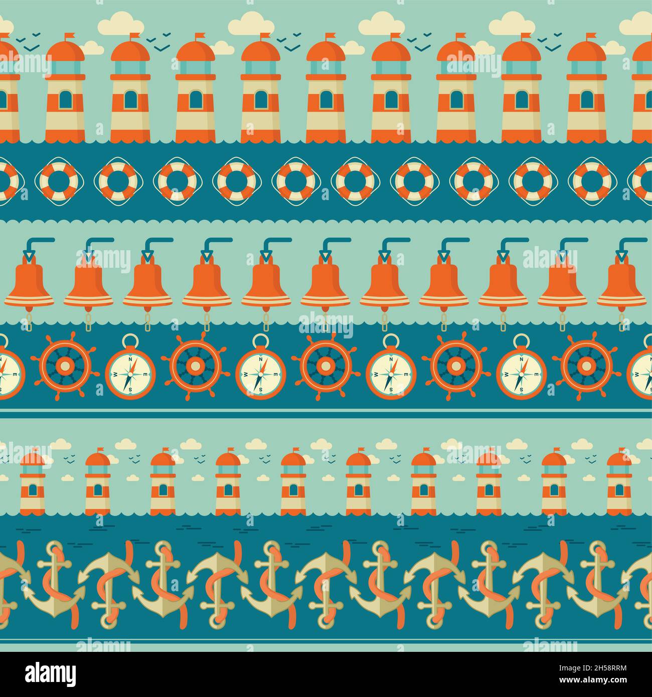 maritime pattern vector background illustration eps 10 Stock Vector ...