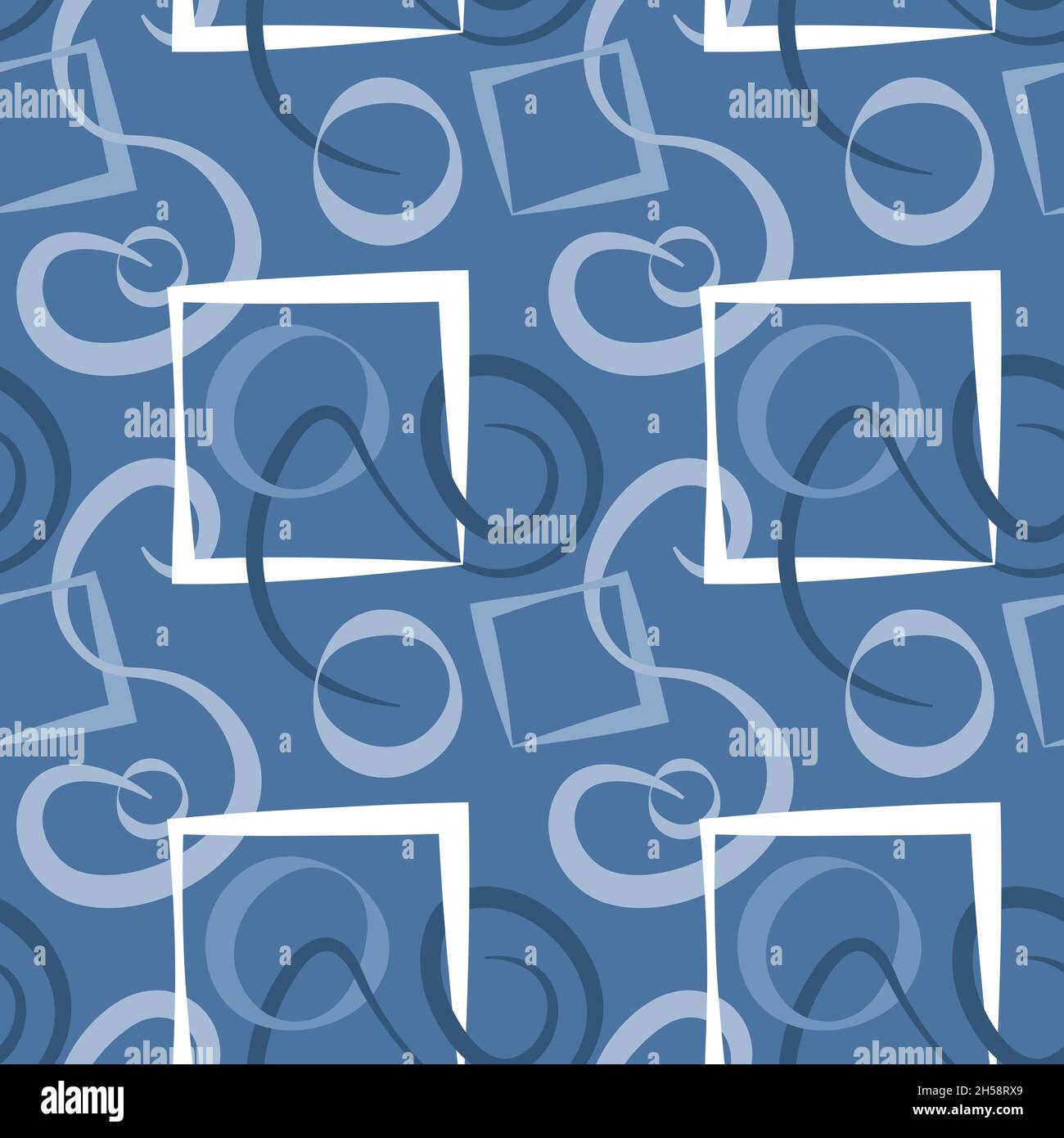 Seamless pattern, infinite texture - Illustration on a square ...