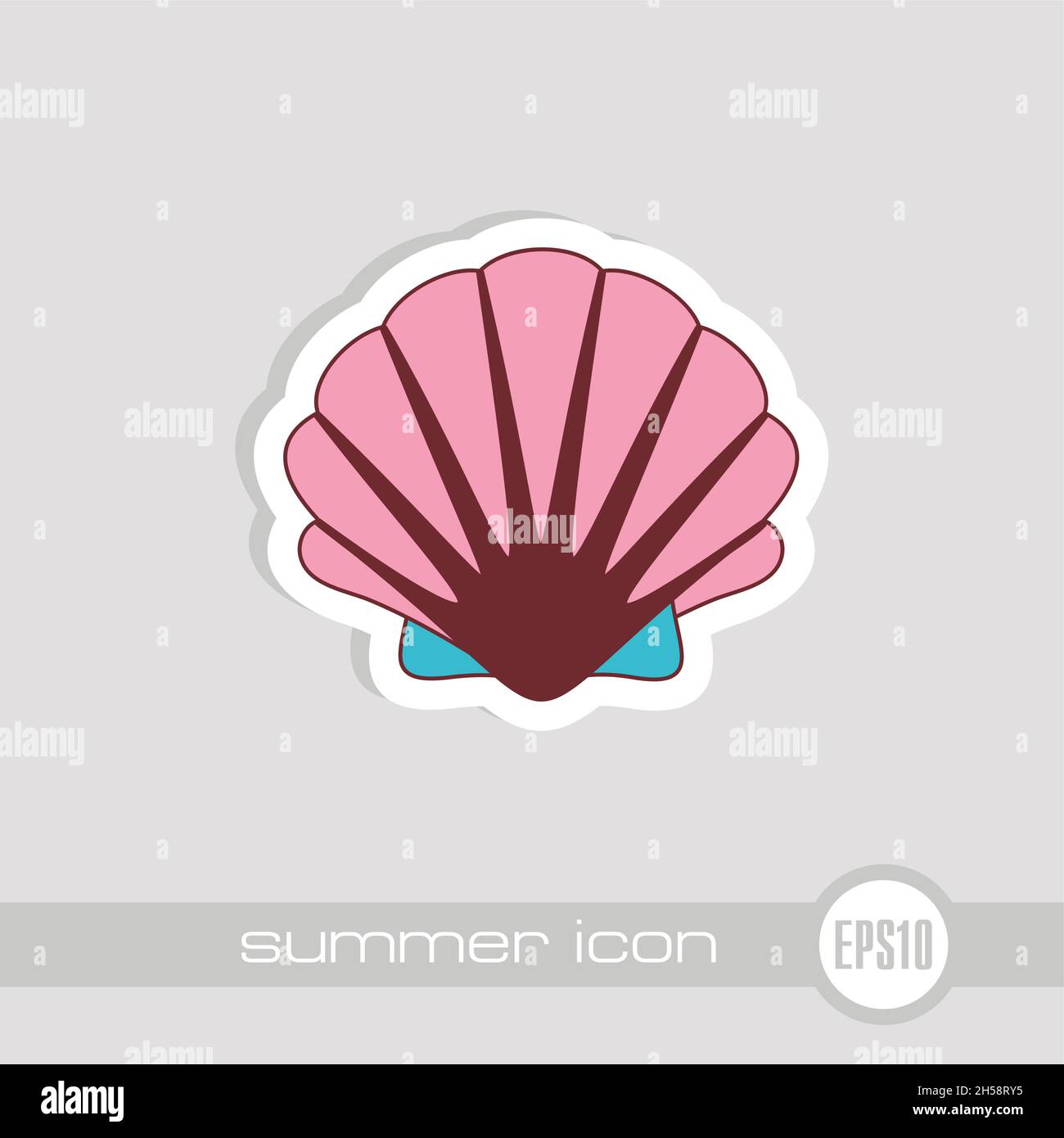 Seashell vector icon. Beach. Summer. Summertime. Vacation, eps 10 Stock ...