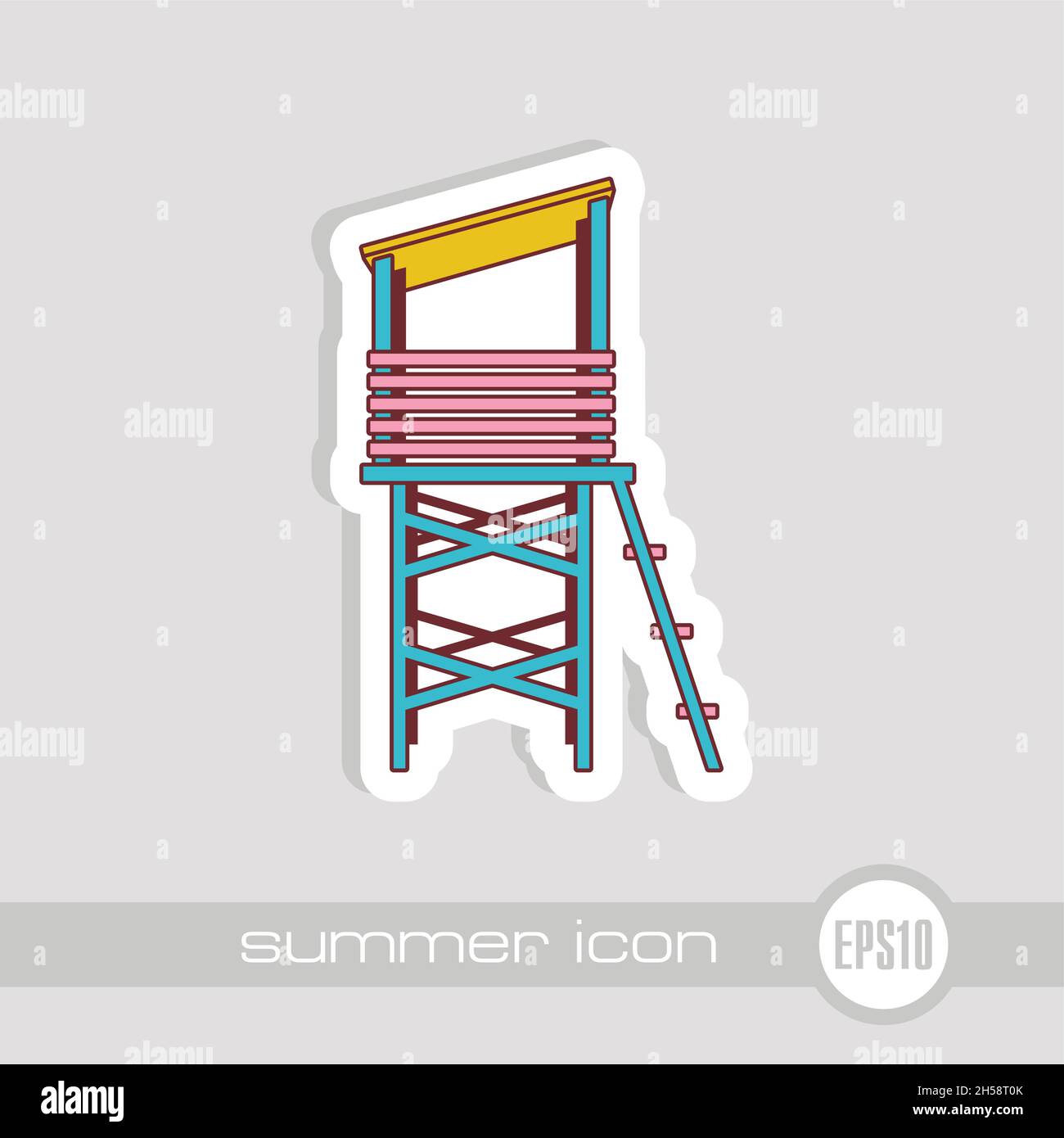 Observation tower lifeguard Stock Vector Images - Alamy