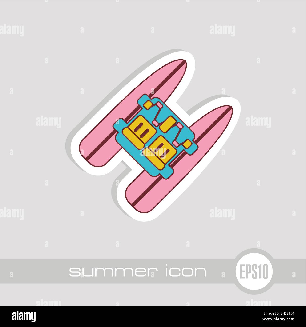 Water pedal boat Stock Vector Images - Alamy