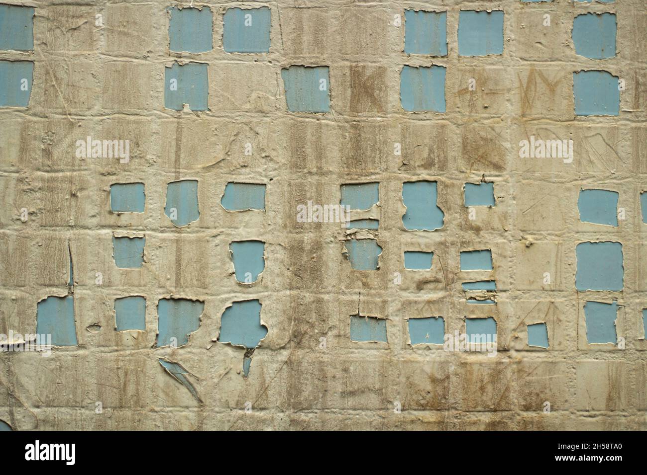 Tile texture. Old wall. Details of Soviet architecture. Squares of ...