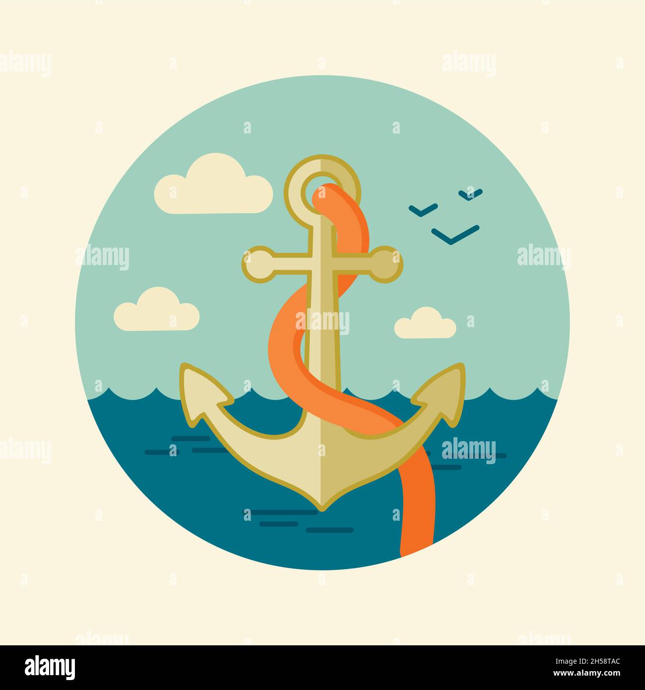 Anchor vector icon. Marine, Sea, eps 10 Stock Vector Image & Art - Alamy