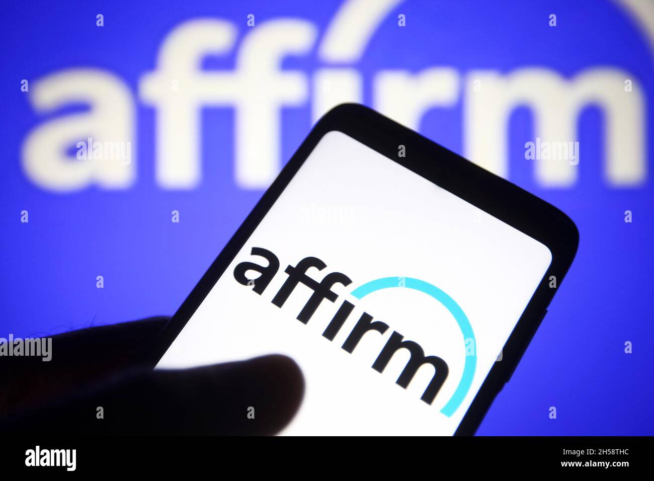 In this photo illustration, an Affirm Holdings Inc. logo is seen on a ...