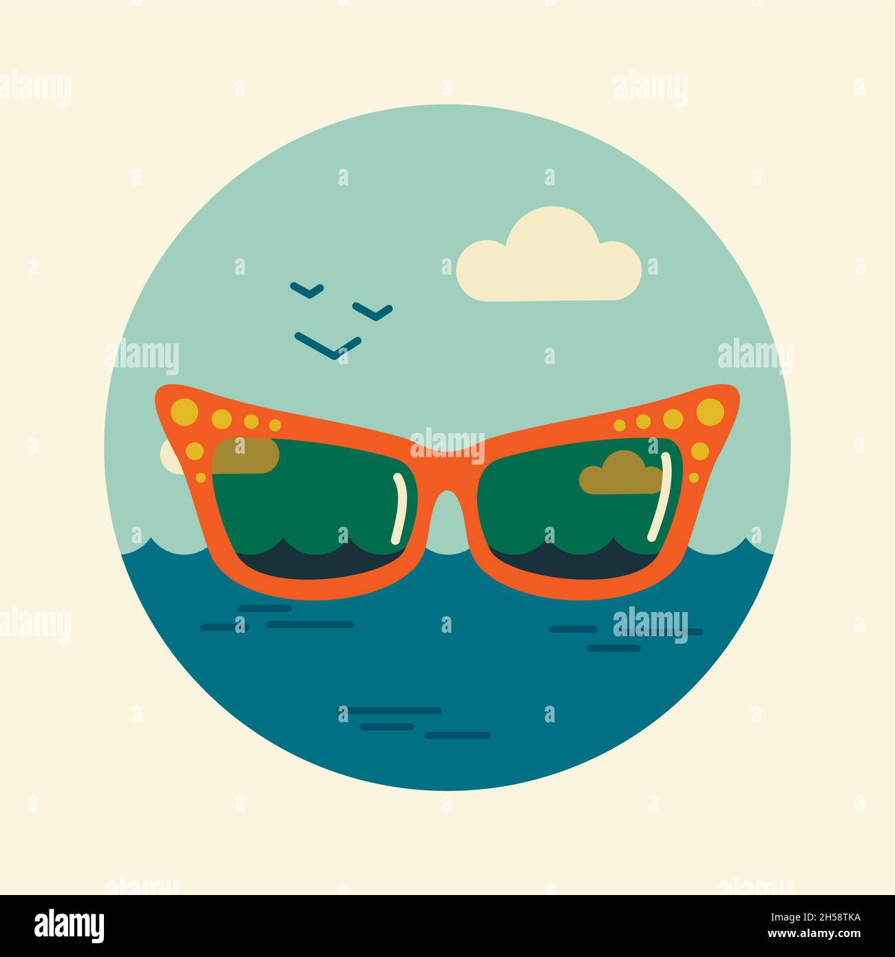 Sunglasses vector icon. Summertime. Summer, Beach, Sun, Sea, eps 10 ...