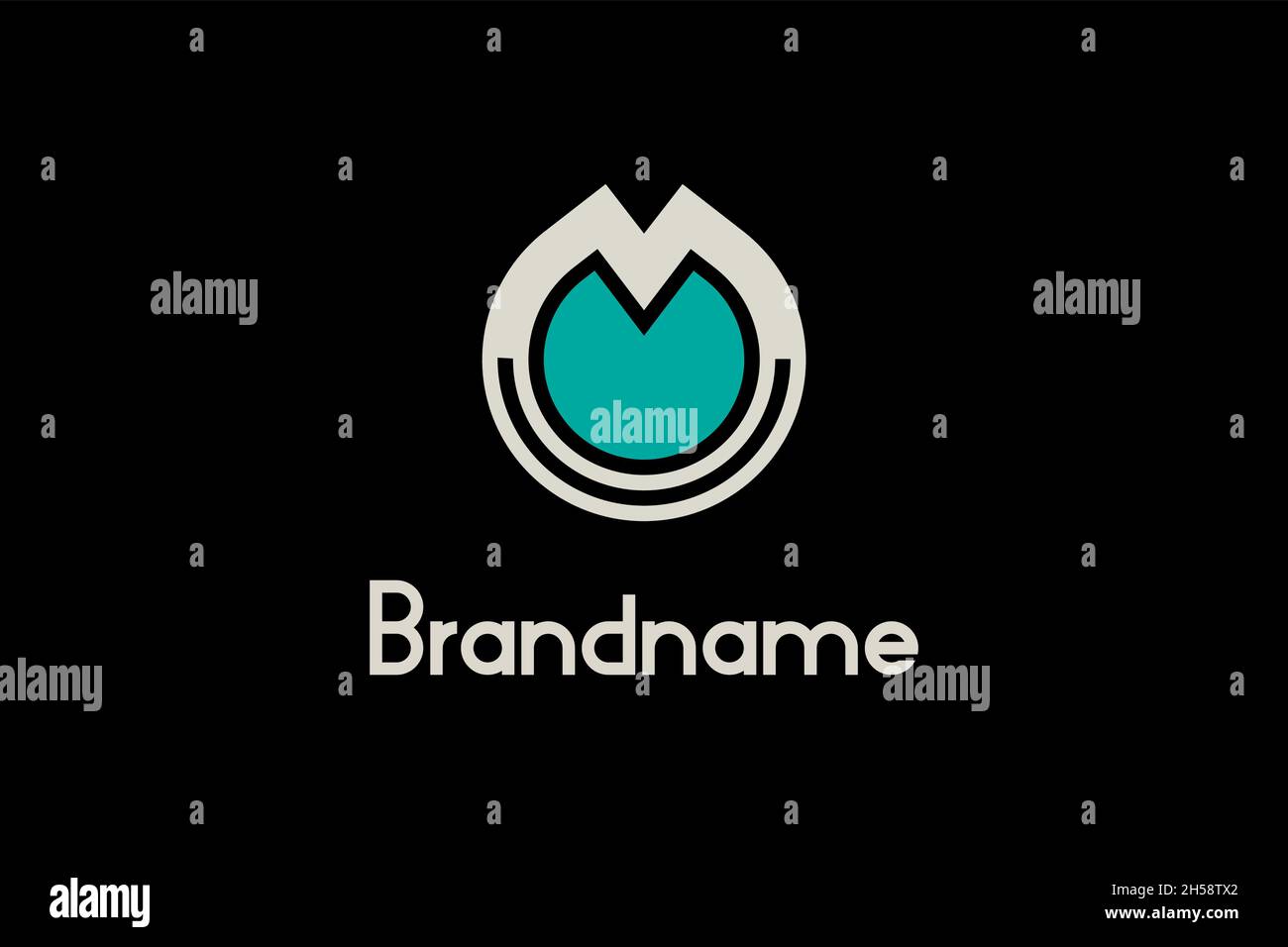 M letter water drop logo design. Letter M logo with water drop shape ...