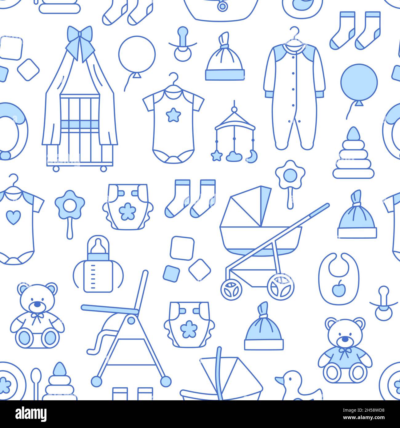 Simple baby shower birthday Stock Vector Images - Alamy