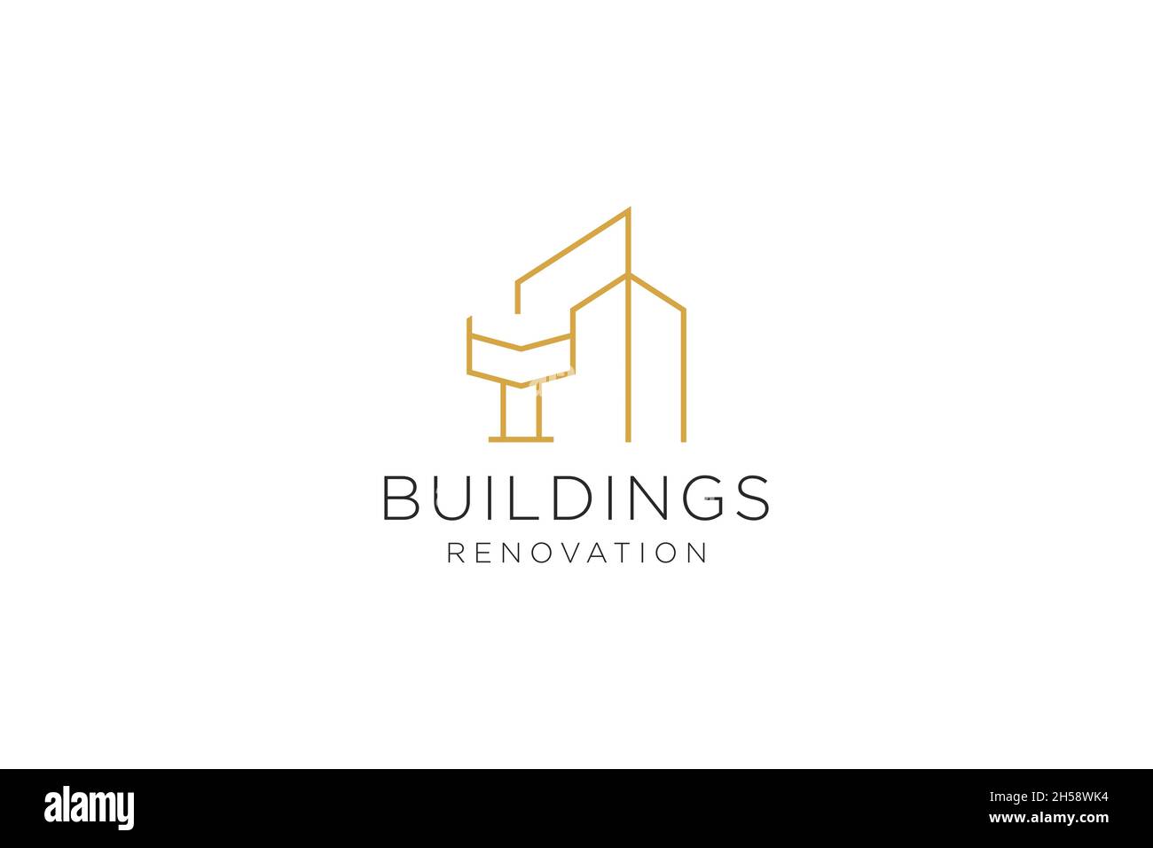 Letter Y for Real Estate Remodeling Logo. Construction Architecture ...