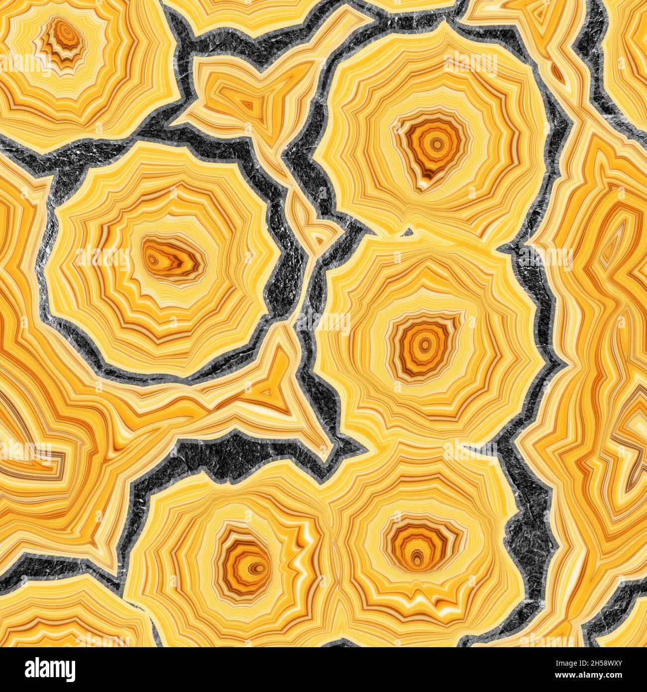 Seamless banded agate geode marble rock with gray stone edge surface ...