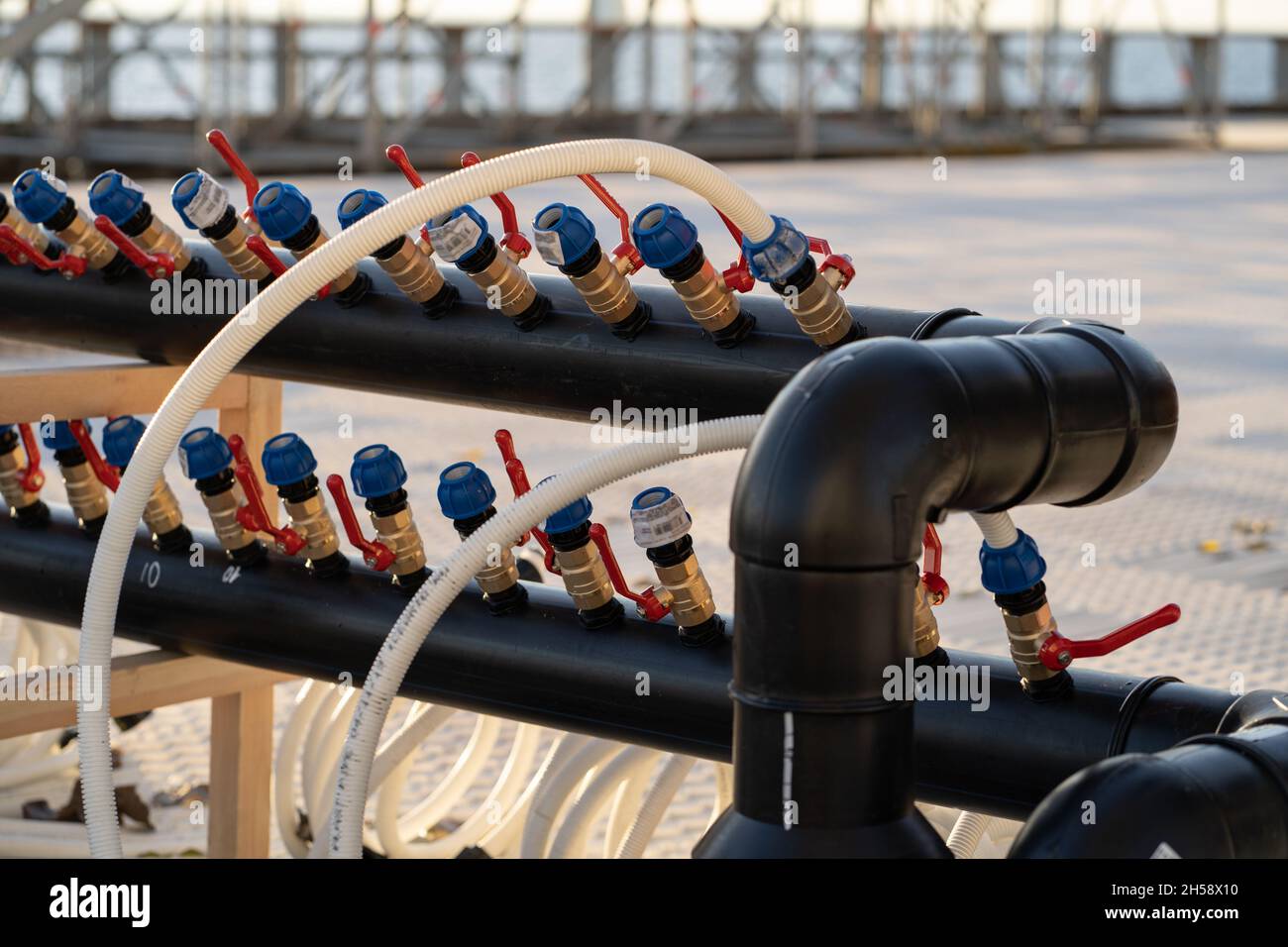 Hoses and pipes equipment for artificial skating rink, maintenance of ...