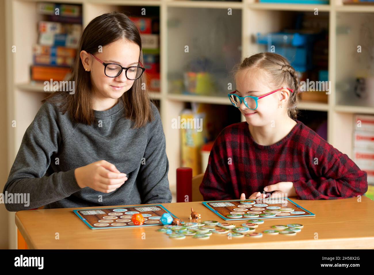 Girl with Down Syndrome Plays Board Games in Quarantine at home with ...