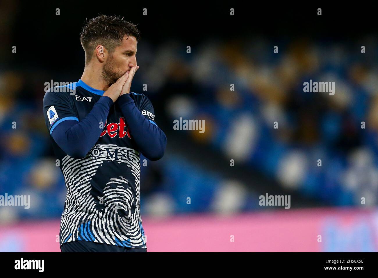 SSC Napoli's Belgium striker Dries Mertens gesticulates during the ...