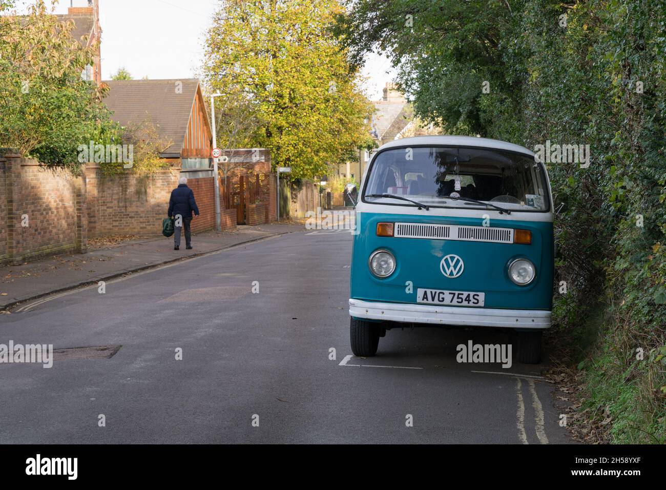 Blue van in parking hi-res stock photography and images - Alamy