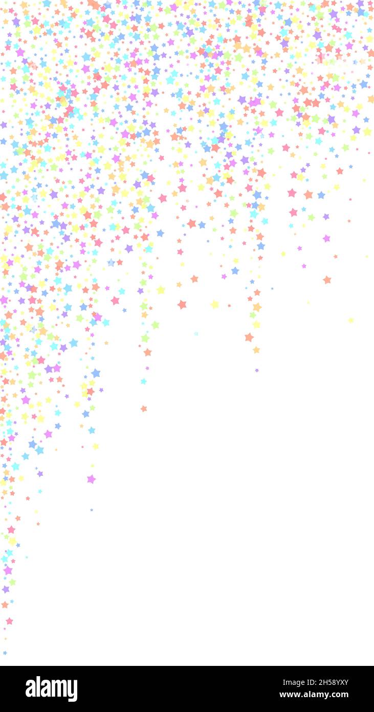 Festive gorgeous confetti. Celebration stars. Colorful stars on white ...