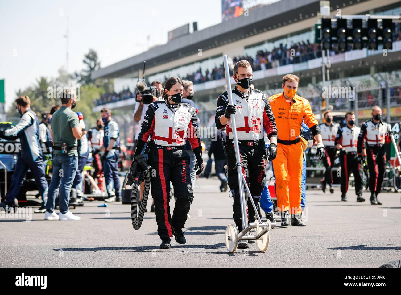 starting grid, grille de depart, Alfa Romeo Racing ORLEN Team during ...
