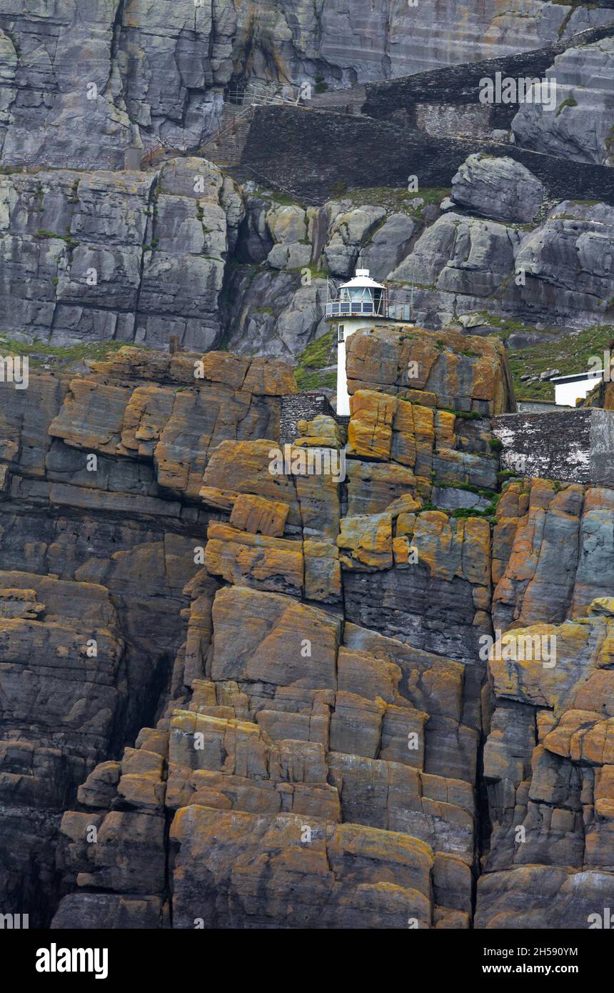 Lighthouse, Skellig Michael, County Kerry, Ireland Stock Photo - Alamy