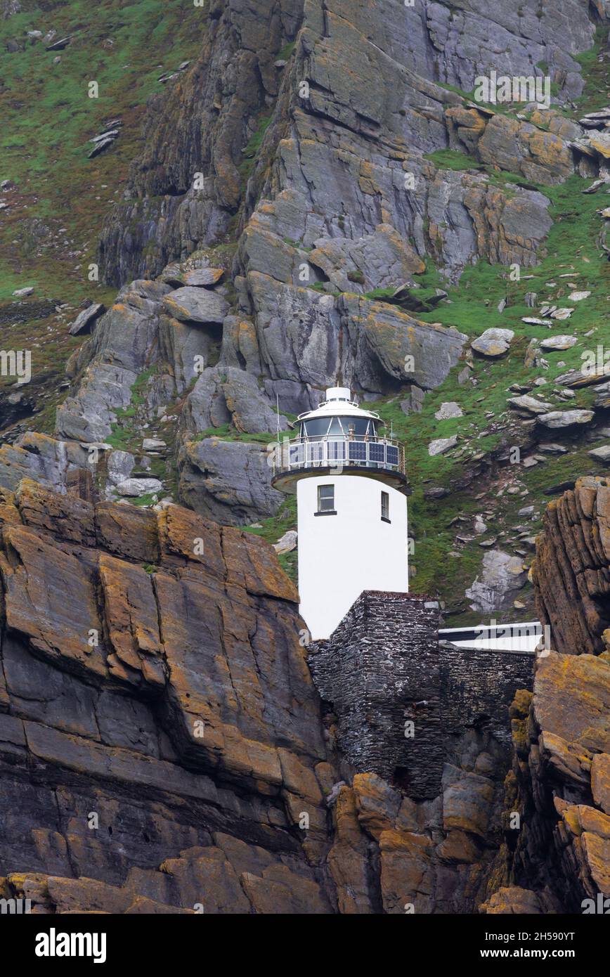 Lighthouse, Skellig Michael, County Kerry, Ireland Stock Photo - Alamy