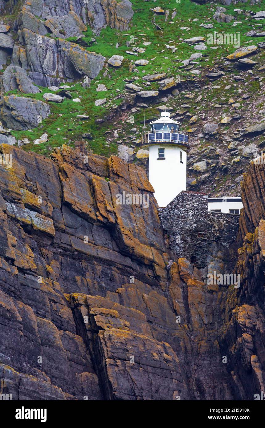 Lighthouse, Skellig Michael, County Kerry, Ireland Stock Photo - Alamy