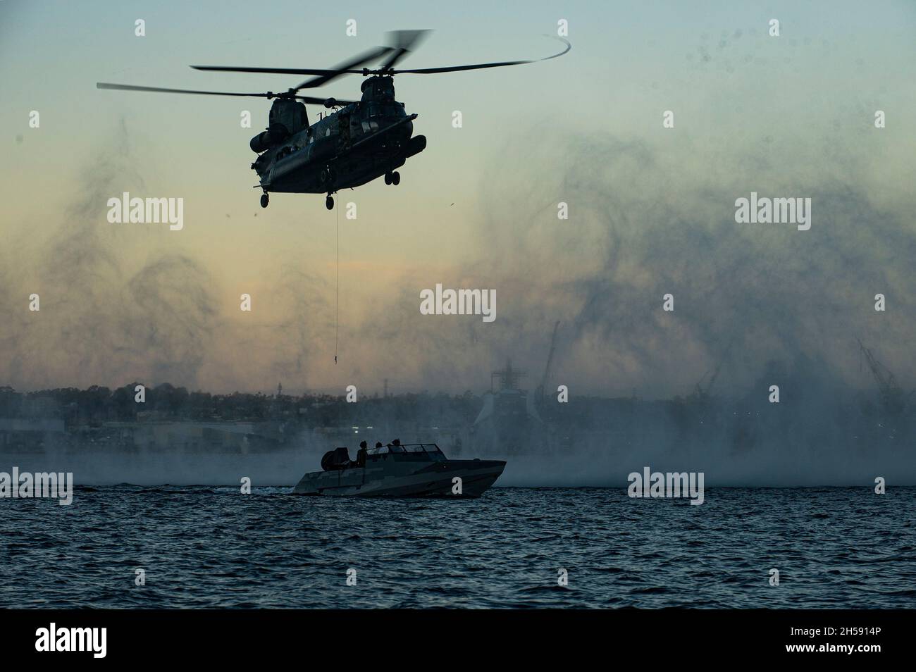 SAN DIEGO (Nov. 2, 2021) An MH-47 Chinook heavy assault helicopter ...