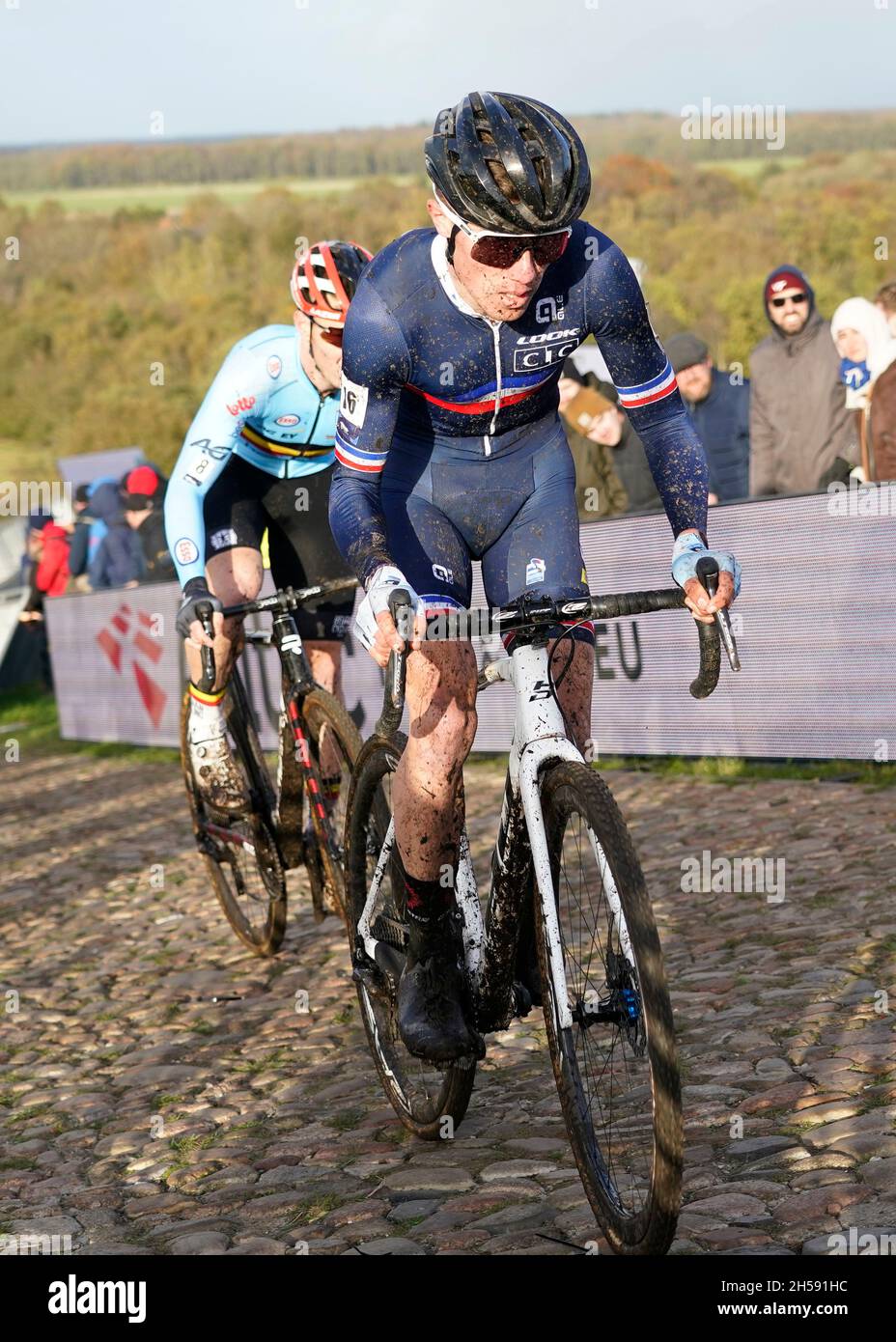 Joshua Dubau (FRA) in action mens Elite during the Uec Cyclocross ...