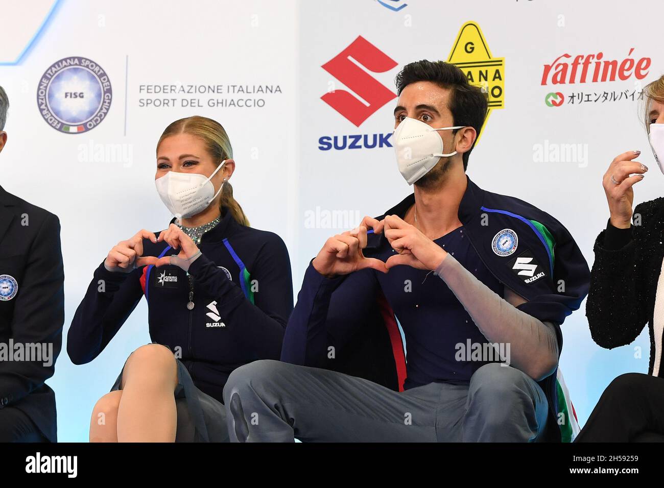 Carolina MOSCHENI & Francesco FIORETTI, Italy, during Ice Dance, Free Dance, at the ISU Grand ...
