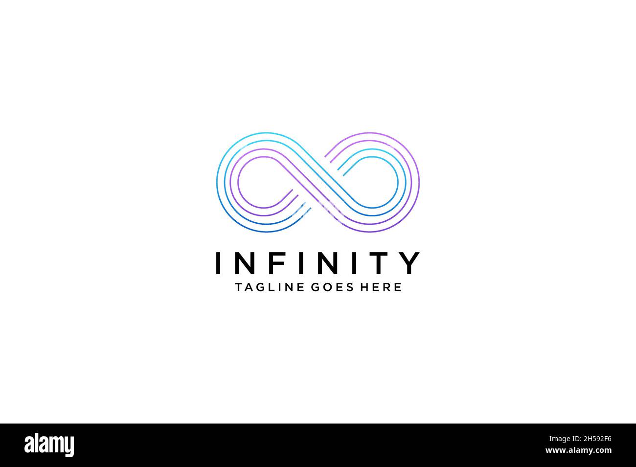 Blue and Purple Motion Infinity Logo isolated on White Background ...