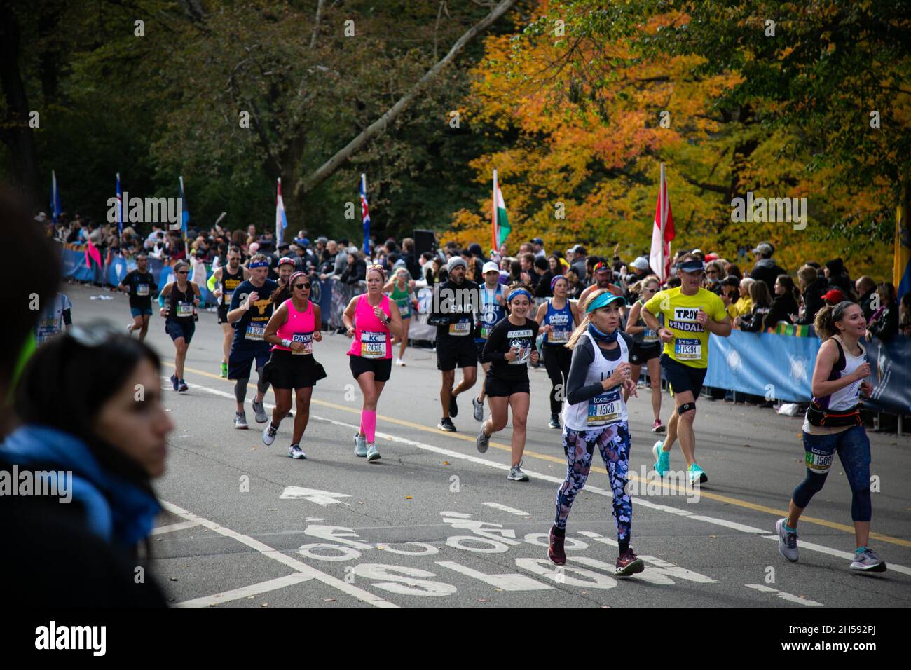New York, United States. 07th Nov, 2021. Runners compete during the ...